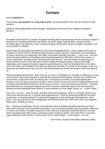 Dystopian Extracts for A Level English Literature | Teaching Resources