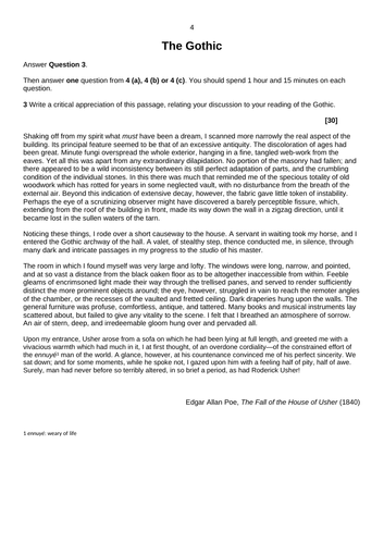 Gothic Extracts for A Level English Literature | Teaching Resources