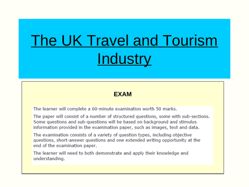 BTEC Level 2 - Travel and tourism - Unit 1 - lesson 12 | Teaching Resources