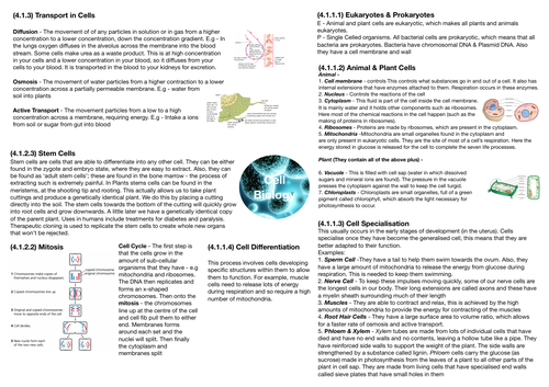 AQA GCSE Biology: Cell Biology | Teaching Resources