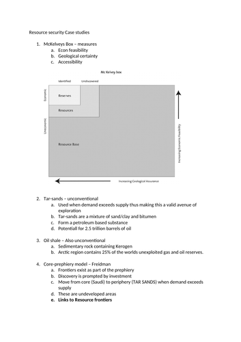 Resource security case studies - AQA A level | Teaching Resources