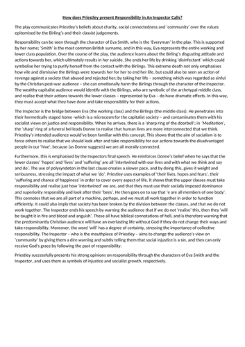 Grade 9 (29 MARKS) Inspector Calls Model Answer | Teaching Resources Grade 9 (29 MARKS) Inspector Calls Model Answer | Teaching Resources