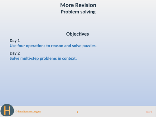 Problem solving - Teaching Presentation - Year 6 | Teaching Resources
