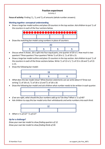 Equivalent fractions; solve fraction problems - Extra Support Activity ... Equivalent fractions; solve fraction problems - Extra Support Activity ...