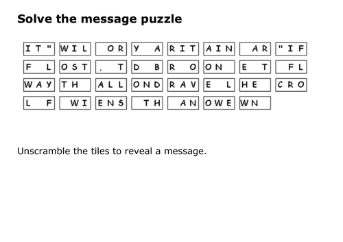 Solve the message puzzle about the Tower of London ravens | Teaching ...