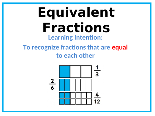 Teaching Equivalent Fractions - POWERPOINT | Teaching Resources