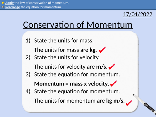 GCSE Physics: Conservation of Momentum | Teaching Resources