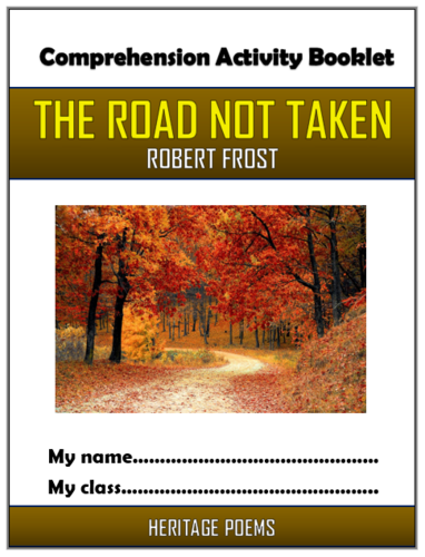The Road Not Taken - Robert Frost - Comprehension Activities Booklet ...