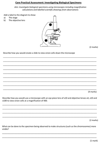 Microscopy Core Practical | Teaching Resources