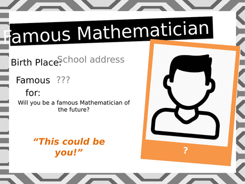 Posters about famous mathematicians | Teaching Resources