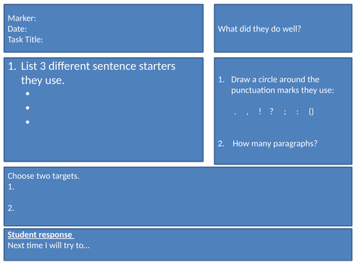 Peer Assessment For Creative Writing | Teaching Resources