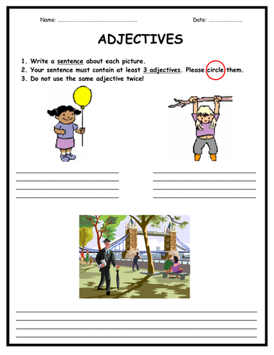 Adjectives Worksheets | Teaching Resources