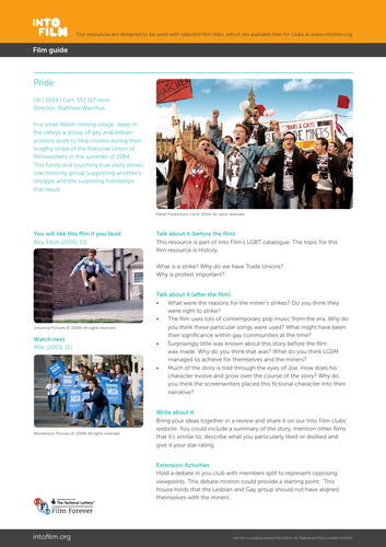 Pride Film Guide | Teaching Resources