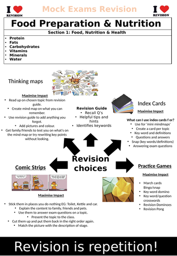 AQA GCSE Food Preparation & Nutrition Section 1 Revision Book ...