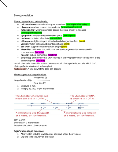 Biology edexcel Gcse | Teaching Resources