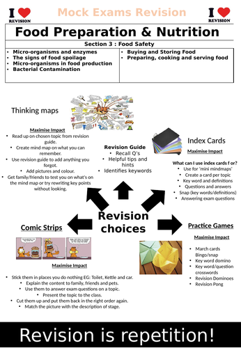 AQA GCSE Food Preparation & Nutrition Revison Book Section 3 | Teaching ...
