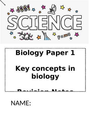Biology Key Concepts revision booklet | Teaching Resources Biology Key Concepts revision booklet | Teaching Resources