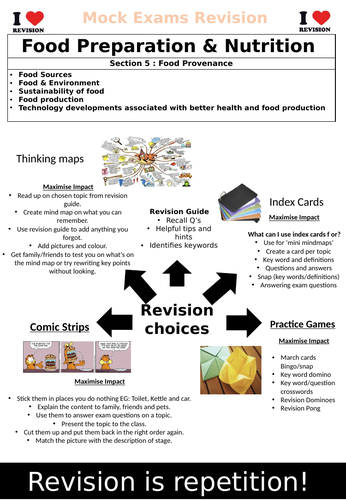 Aqa Gcse Food Preparation And Nutrition Section 5 Revision Book Teaching Resources