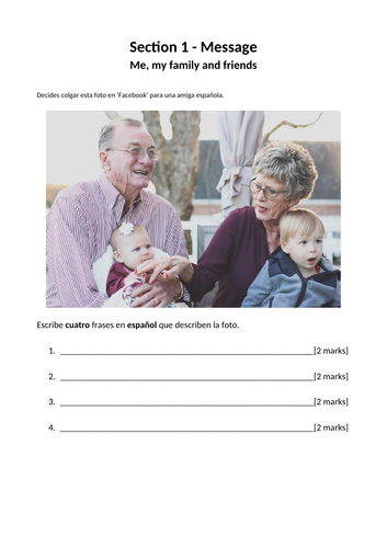 GCSE SPANISH SAMPLE WRITING QUESTIONS (foundation and higher ... GCSE SPANISH SAMPLE WRITING QUESTIONS (foundation and higher ...