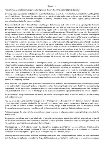 Sonnet 29: 'I think of thee' by Elizabeth Barrett Browning GCSE ...