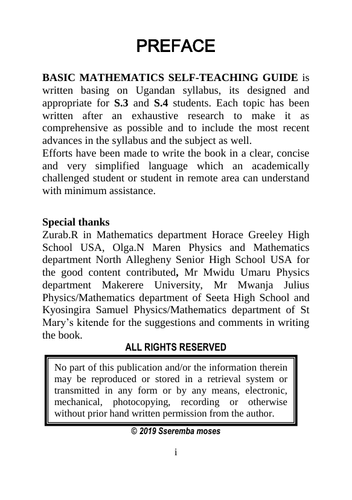 BASIC MATHEMATICS (A self-teaching guide for secondary) | Teaching ...