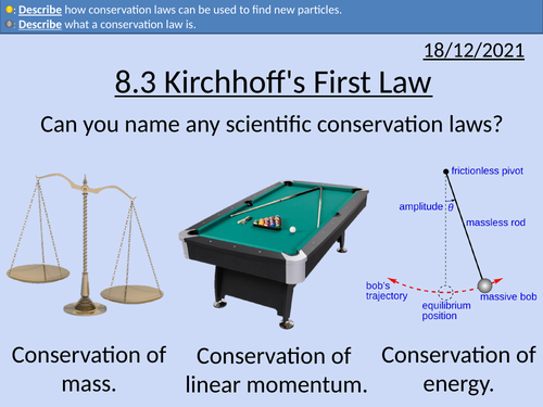 Ocr As Level Physics Kirchhoff S First Law Teaching Resources