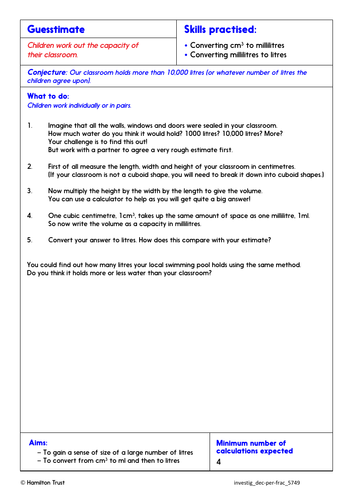 Compare and use 3-place decimals - Problem-Solving Investigation - Year ...