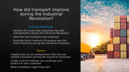 How did transport improve during the Industrial Revolution? | Teaching ...