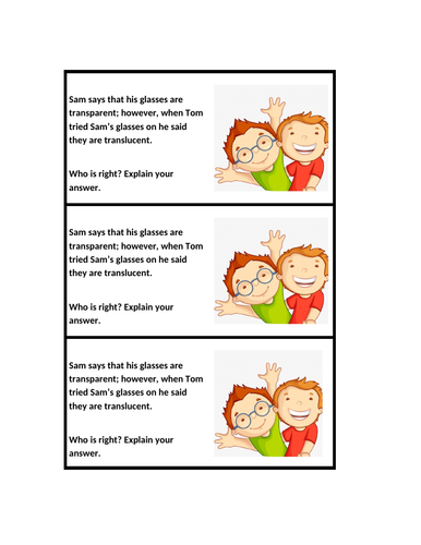 Transparent, Translucent and Opaque Year 3 lesson. | Teaching Resources