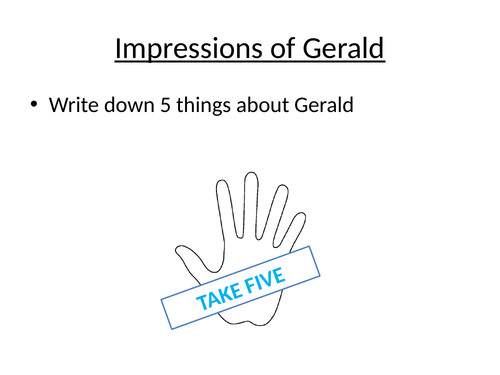 New AQA An Inspector Calls - Lesson 10 - Gerald | Teaching Resources
