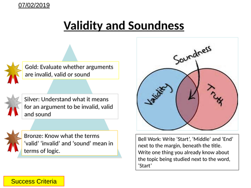 Logic Validity And Soundness Teaching Resources 