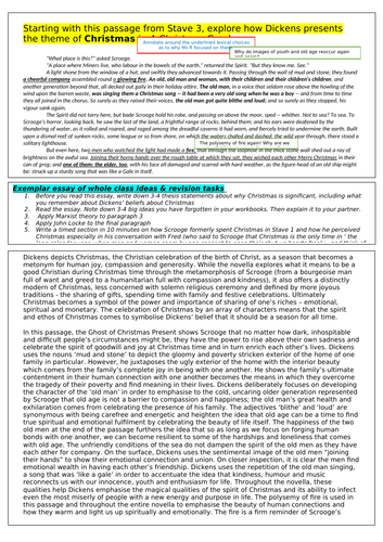 A CHRISTMAS CAROL GCSE GRADE 9 ESSAY ON THE PRESENTATION OF CHRISTMAS ...