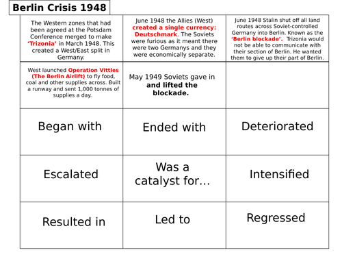 Edexcel 9-1 Superpower Relations and the Cold War Narrative Account ...