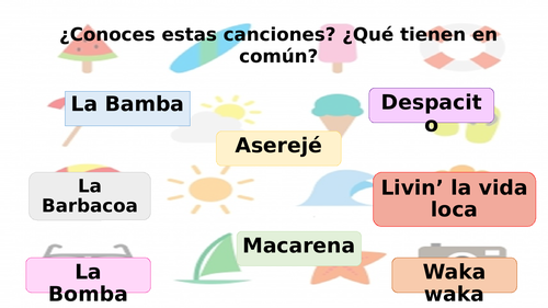 La canción del verano- Spanish music | Teaching Resources