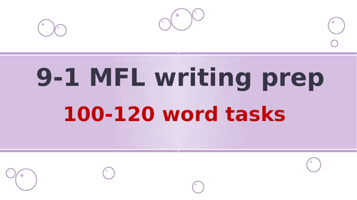 GCSE Spanish 9-1 writing tasks ppt | Teaching Resources