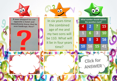 Numeracy Activities | Teaching Resources