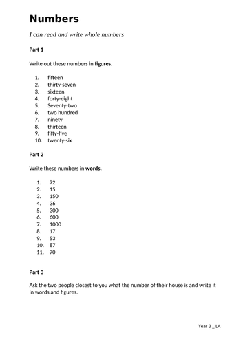 Maths: Year 3 _ Reading and writing numbers | Teaching Resources Maths: Year 3 _ Reading and writing numbers | Teaching Resources