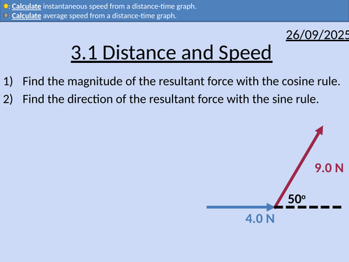 OCR AS level Physics: Distance and Speed | Teaching Resources