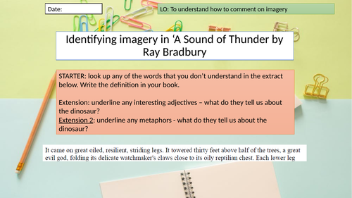 KS3 Short Story Lesson - Ray Bradbury | Teaching Resources