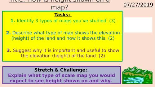How is Height shown on a map? | Teaching Resources