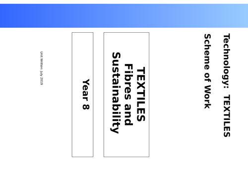 Secondary textile technology resources