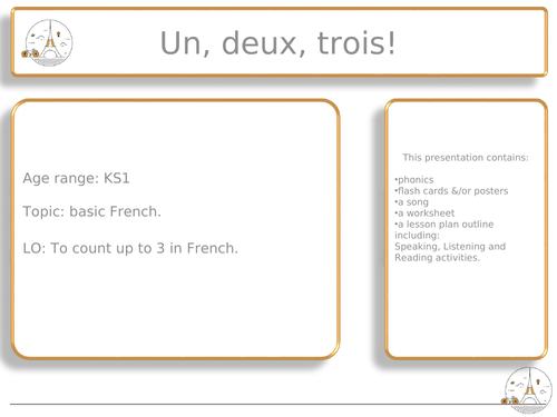 Primary French resources: numbers
