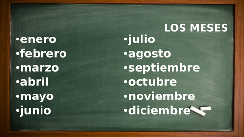 Resource pack - months, numbers, dates & days of the week Spanish ...