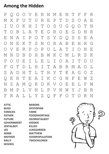 Among the Hidden Word Search | Teaching Resources
