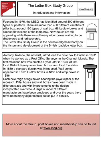 Post Box Education Pack (Letter Box Study Group) | Teaching Resources