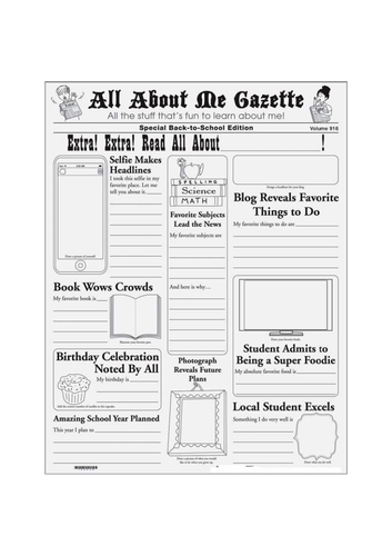 All About Me Newsletter | Teaching Resources