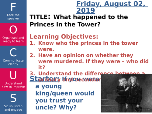 Princes in the Tower Powerpoint. | Teaching Resources