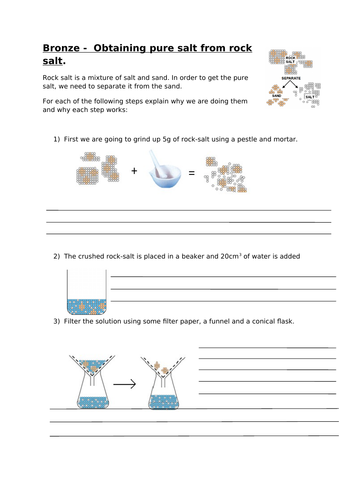 Filtering and evaporation KS3 | Teaching Resources