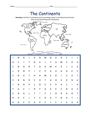 Esl Word Search Countries