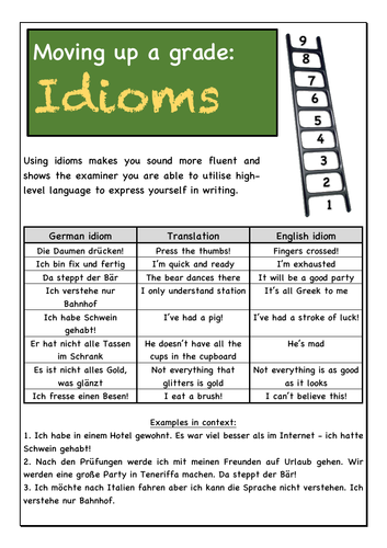 German Idioms | Teaching Resources